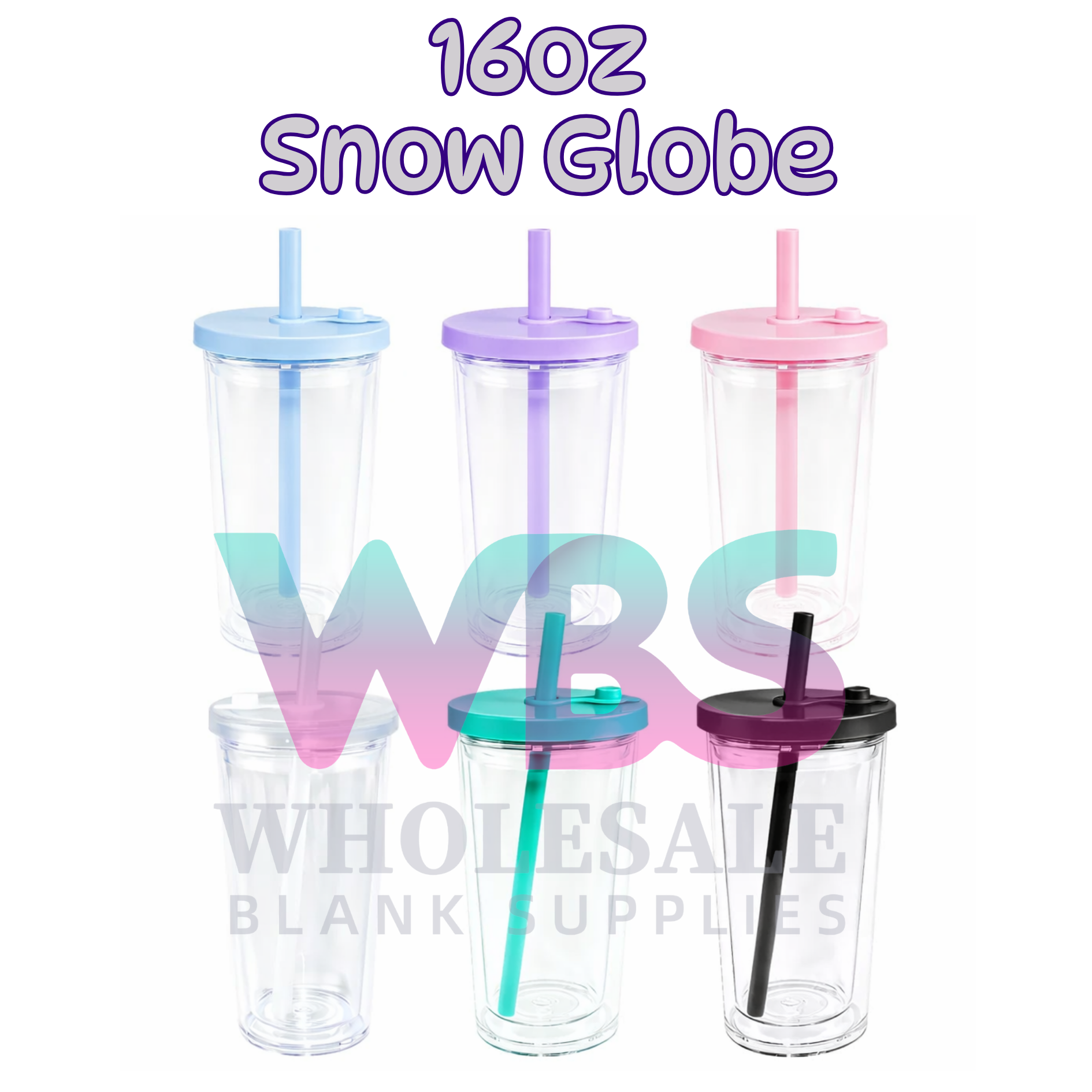 Double Wall Tumbler Pre Drilled Plug 12oz 16 oz 24oz Acrylic Cup ...
