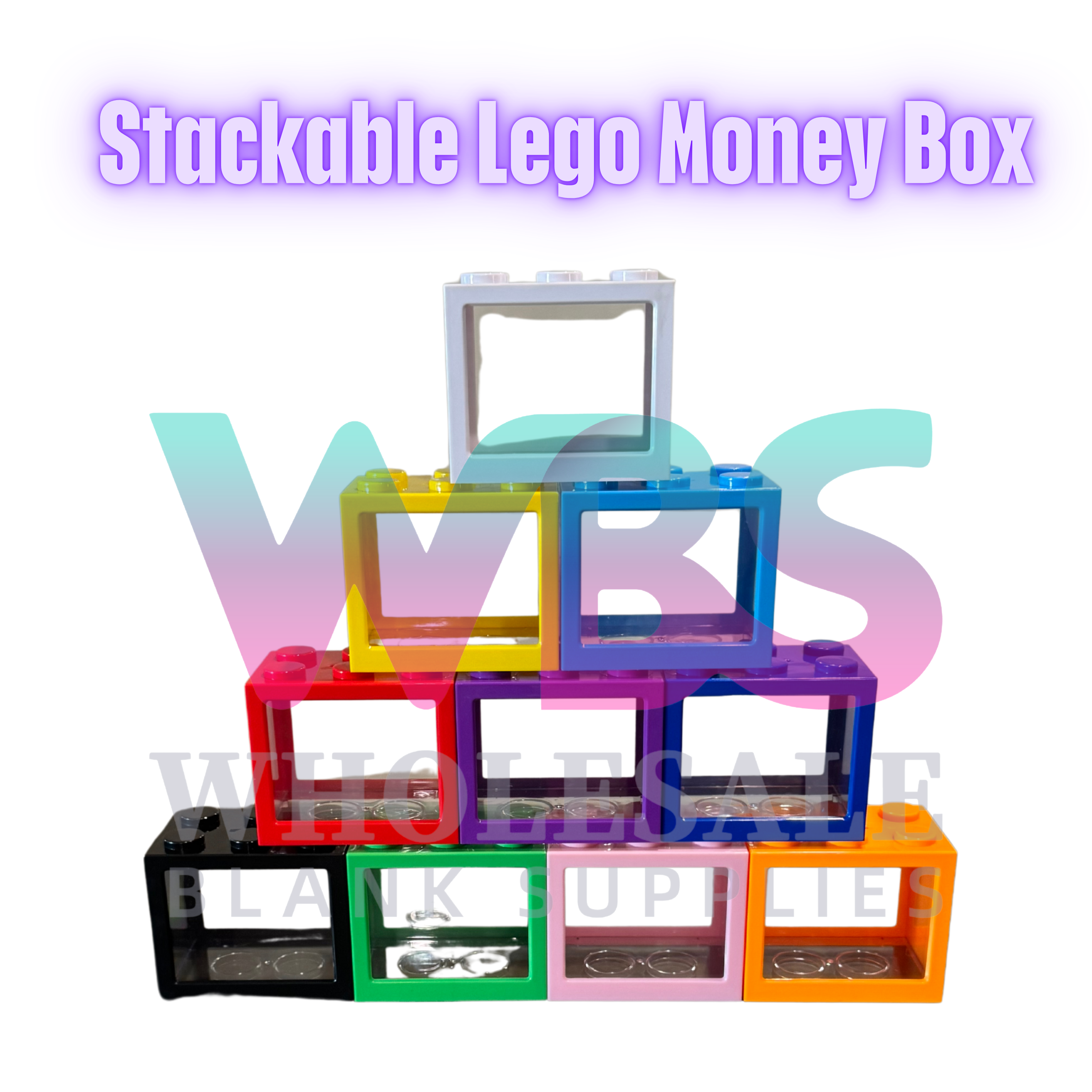 Stackable Block LEGO Money Boxes ( with coin slot / hole ) – Wholesale ...