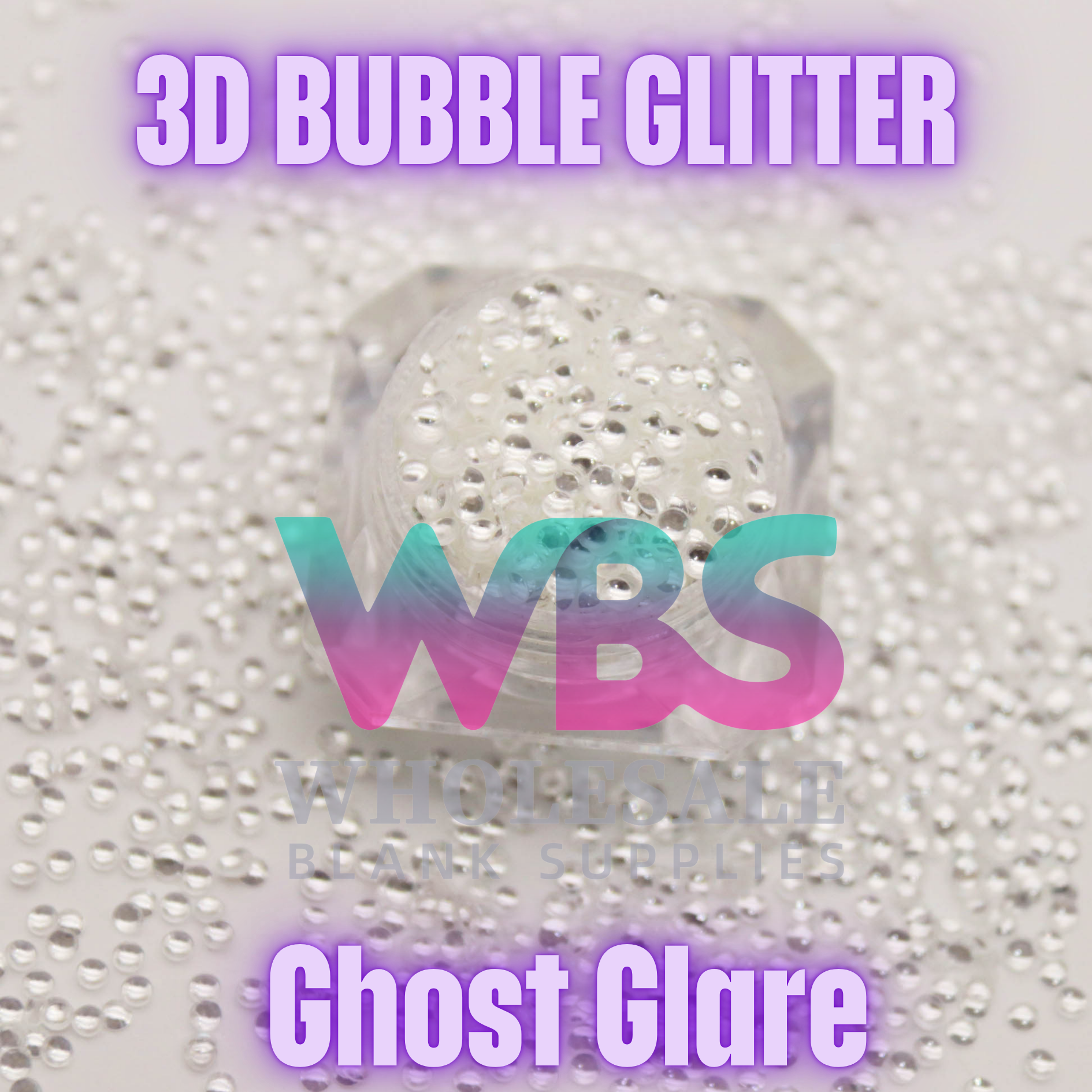 Ghost Glare |3D Bubble Glitter – 50gm – Wholesale Blank Supplies