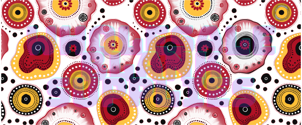 16oz UV DTF Libbey Wrap Aboriginal Indigenous Dot Art Work Painting #A ...