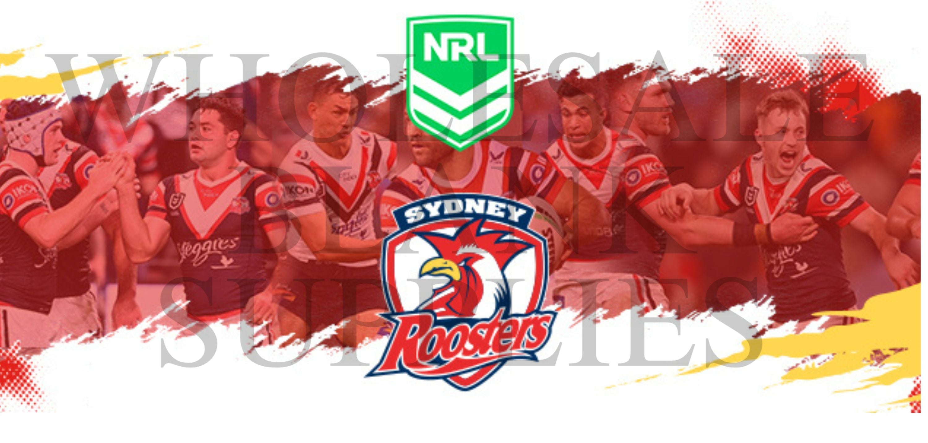 16oz UV DTF Libbey Wrap NRL Sydney Roosters sports #466 – Wholesale ...